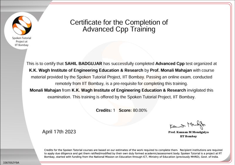 Sahil Badgujar on LinkedIn: #achievementunlocked #cpp # ... Sahil Badgujar on LinkedIn: #achievementunlocked #cpp # ...
