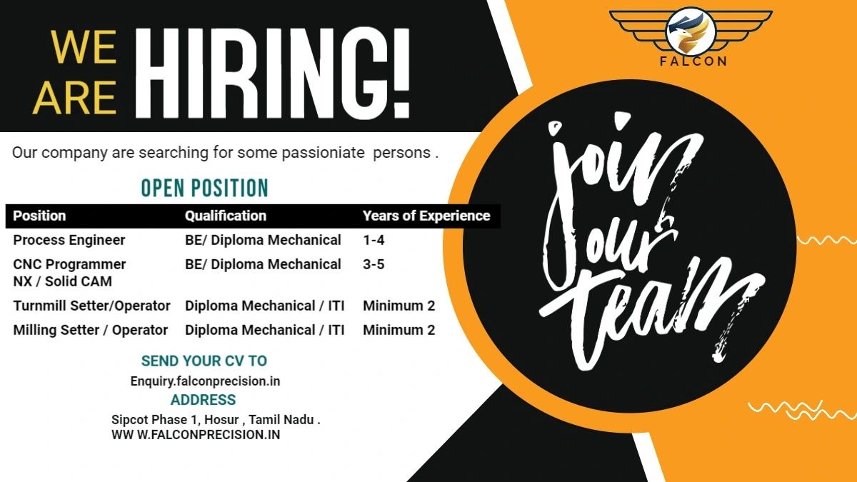 Falcon Precision Products Private Limted on LinkedIn: #hiring Falcon Precision Products Private Limted on LinkedIn: #hiring