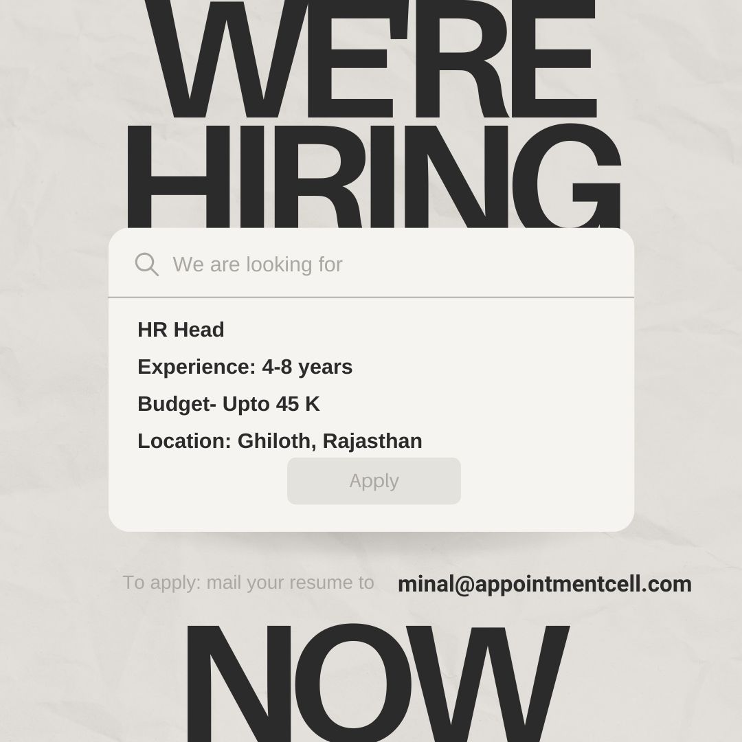 Minal Bhutani on LinkedIn: #location #budget #hrhead #hiring #ghiloth # ... Minal Bhutani on LinkedIn: #location #budget #hrhead #hiring #ghiloth # ...