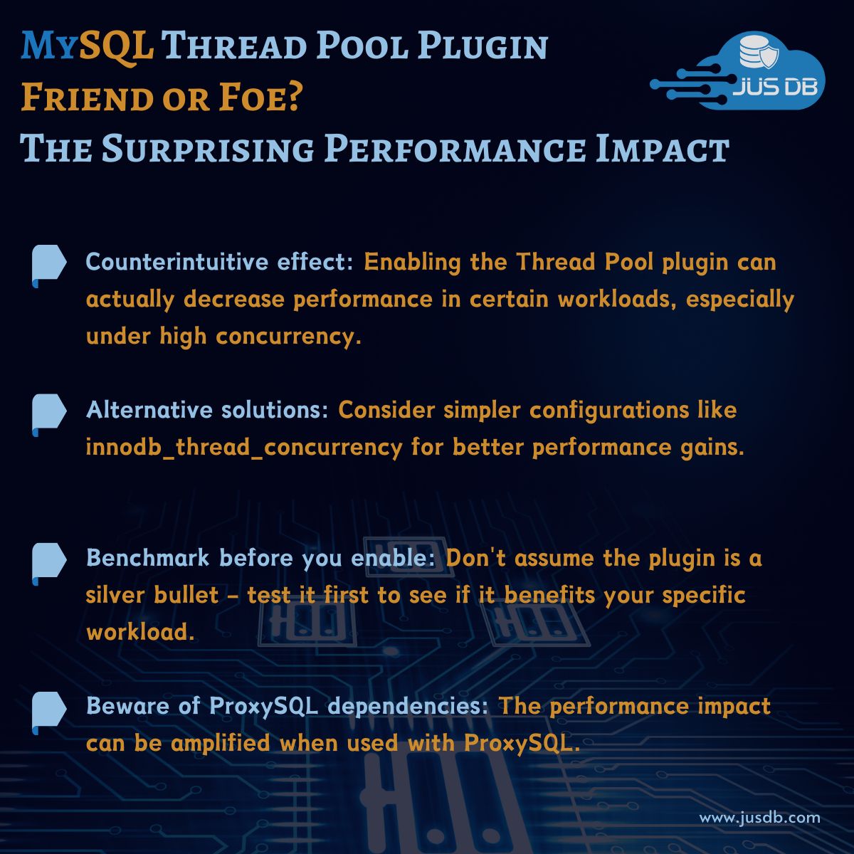 JusDB on LinkedIn: #mysql #mysqldba #database #reliability JusDB on LinkedIn: #mysql #mysqldba #database #reliability