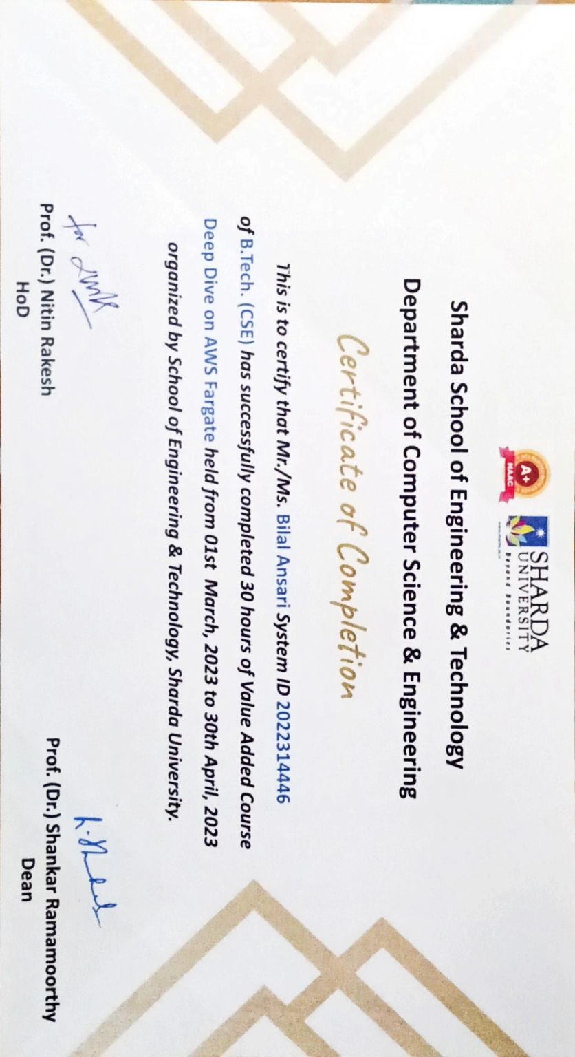 Bilal Ansari on LinkedIn: Certificate of Completion: Deep Dive on AWS ... Bilal Ansari on LinkedIn: Certificate of Completion: Deep Dive on AWS ...