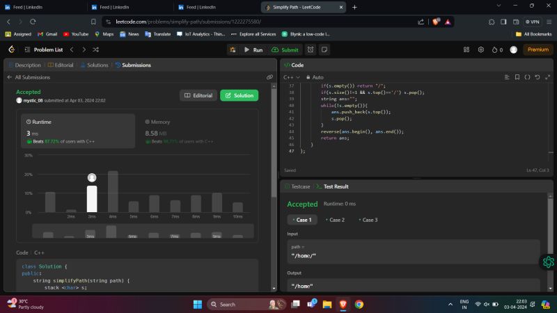 Rajesh Kanna on LinkedIn: #leetcode #problemsolving #cprogramming #day10 Rajesh Kanna on LinkedIn: #leetcode #problemsolving #cprogramming #day10