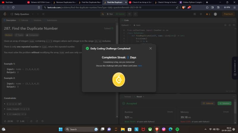 Harish Peddina on LinkedIn: #day2 #30daysofcodingchallenge #leetcode Harish Peddina on LinkedIn: #day2 #30daysofcodingchallenge #leetcode