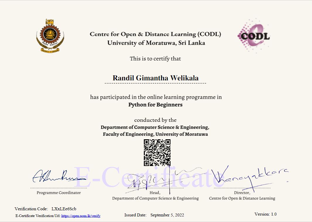 Randil Welikala on LinkedIn: #pythonprogramming #uom #dp Randil Welikala on LinkedIn: #pythonprogramming #uom #dp