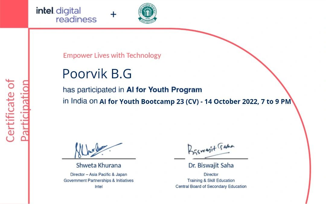 Poorvik BG on LinkedIn: #aibootcamp Poorvik BG on LinkedIn: #aibootcamp