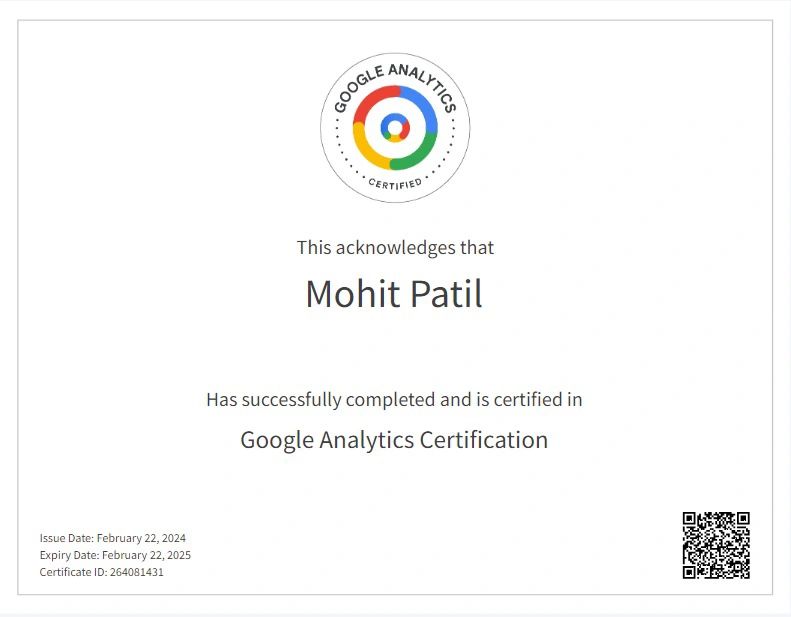 Mohit Patil on LinkedIn: I'm happy to share that I've obtained a new ... Mohit Patil on LinkedIn: I'm happy to share that I've obtained a new ...