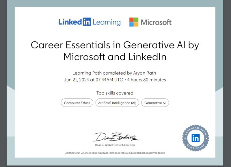 Aryan Rath on LinkedIn: #linkedin #microsoft #ai #careersuccess # ... Aryan Rath on LinkedIn: #linkedin #microsoft #ai #careersuccess # ...