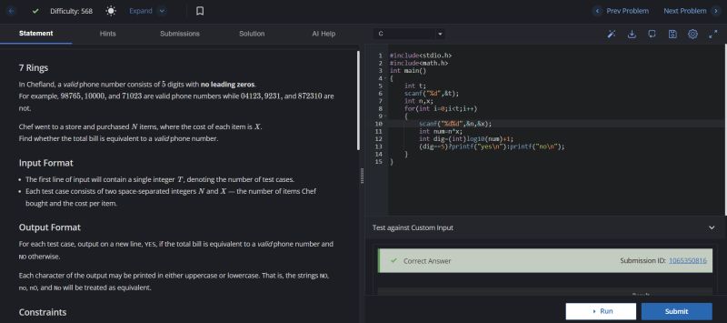 PRADEEP A on LinkedIn: #100dayschallenge #codechef #problemsolving PRADEEP A on LinkedIn: #100dayschallenge #codechef #problemsolving