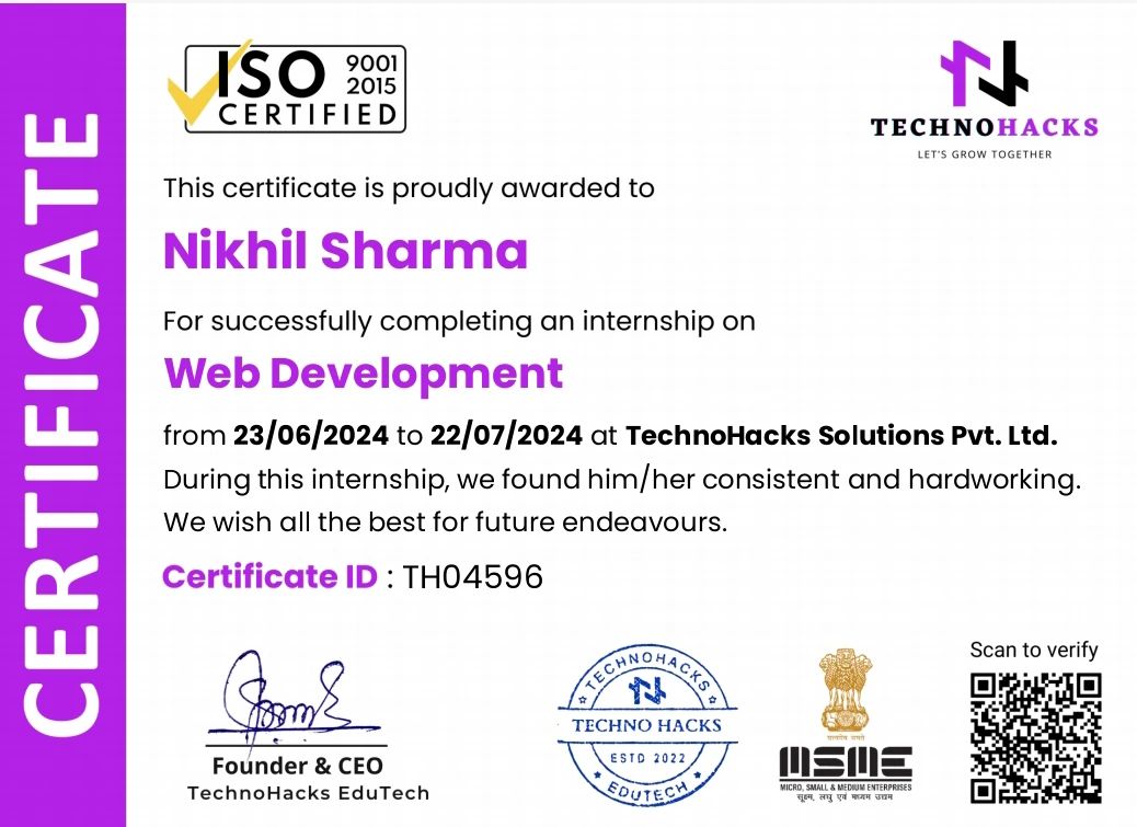 Nikhil Sharma on LinkedIn: #internship #webdevelopment # ... Nikhil Sharma on LinkedIn: #internship #webdevelopment # ...
