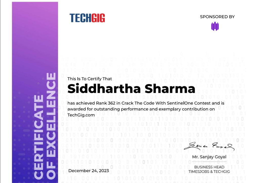 Siddhartha Sharma on LinkedIn: #codechallenge #problemsolving # ... Siddhartha Sharma on LinkedIn: #codechallenge #problemsolving # ...