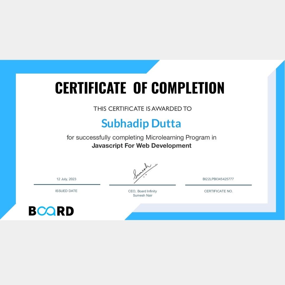 Subhadip Dutta on LinkedIn: I’m happy to share that I’ve obtained a new ... Subhadip Dutta on LinkedIn: I’m happy to share that I’ve obtained a new ...