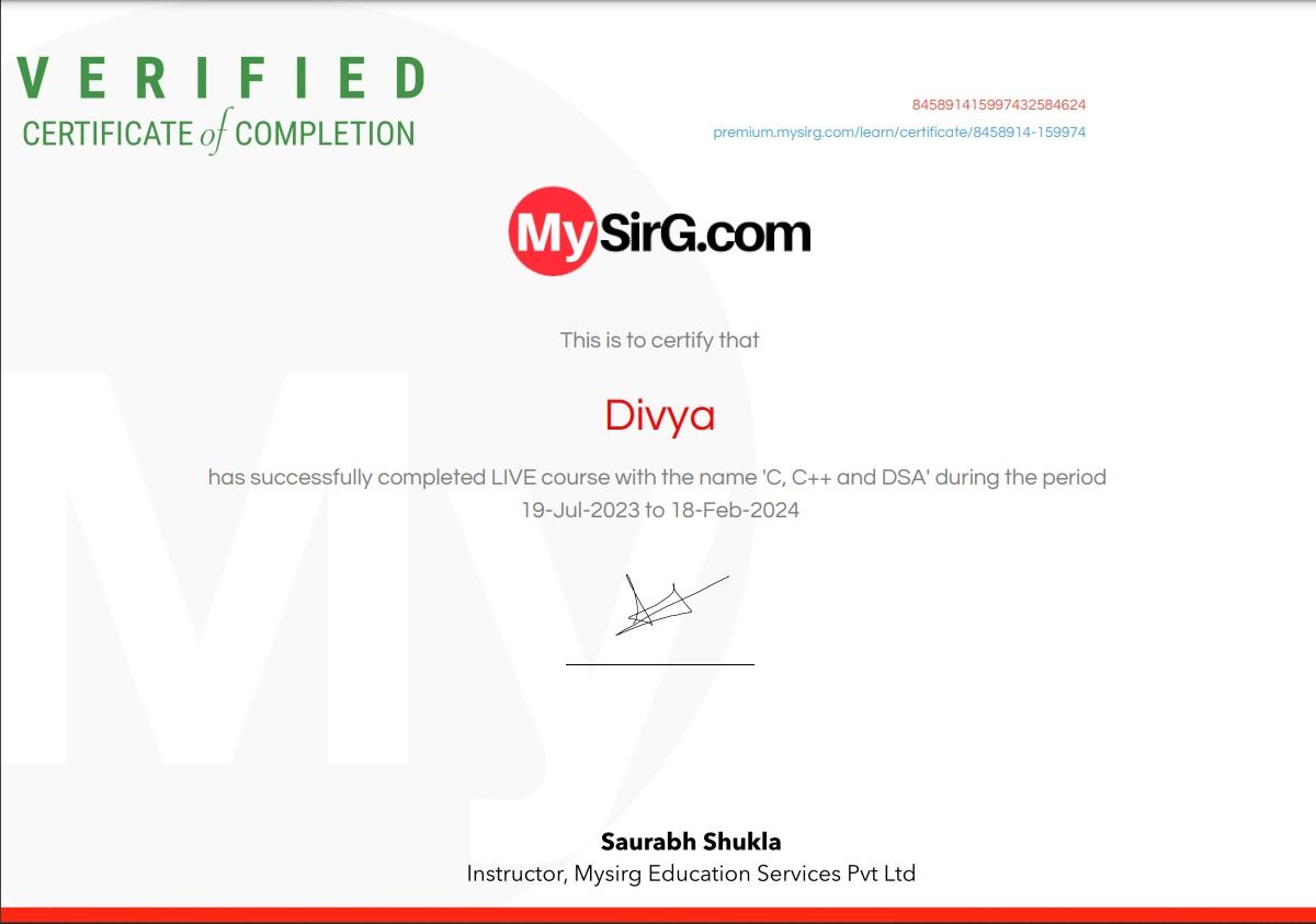 Divya Kaushik on LinkedIn: #learning #cprogramming #cplusplus # ... Divya Kaushik on LinkedIn: #learning #cprogramming #cplusplus # ...