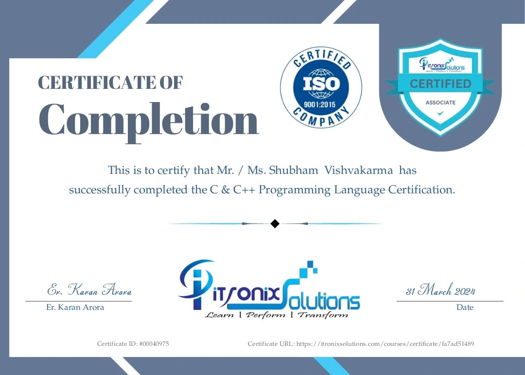 Shubham vishvakarma on LinkedIn: #cprogramming #cplusplus # ... Shubham vishvakarma on LinkedIn: #cprogramming #cplusplus # ...