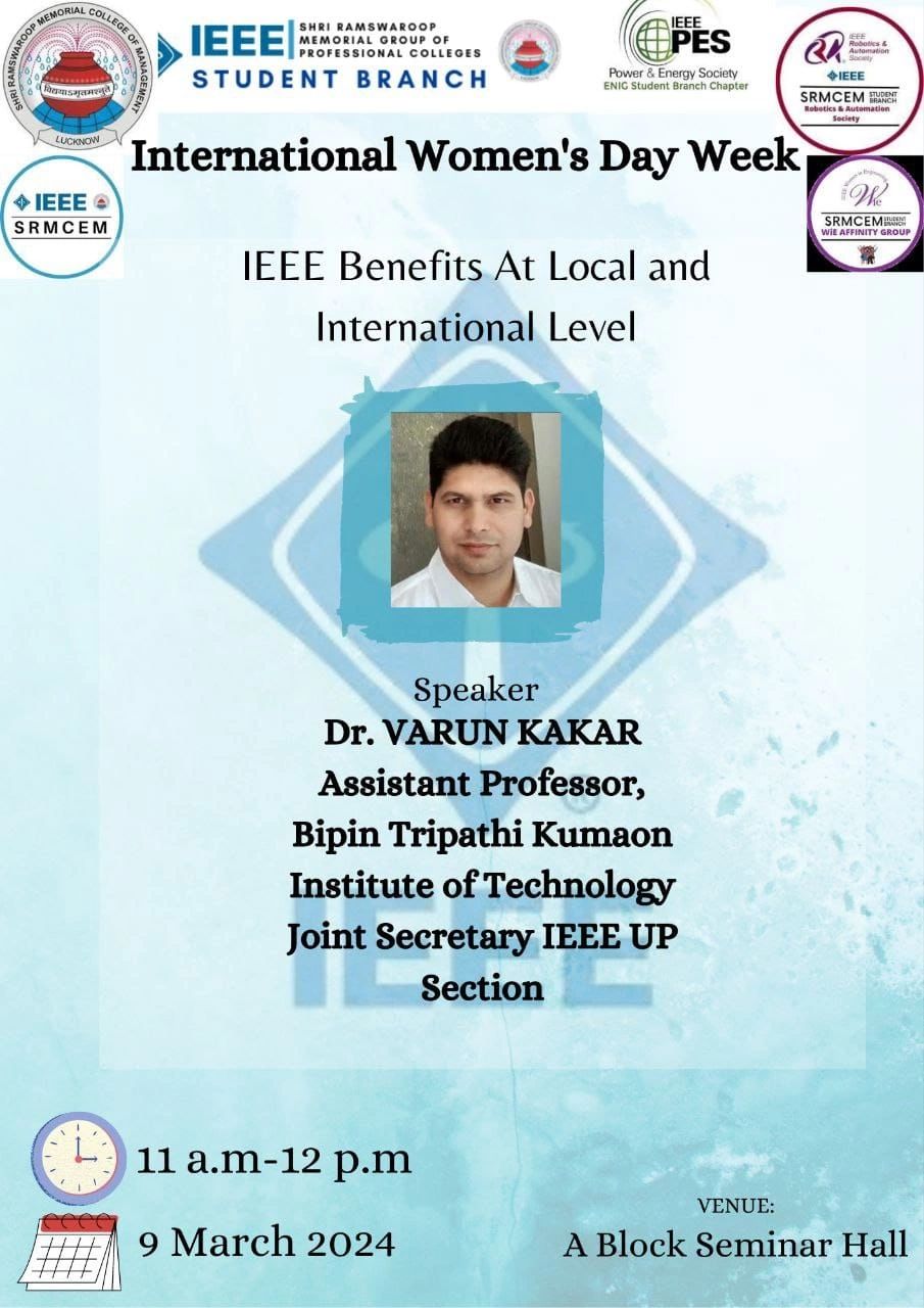 Sandhya Shrivastava on LinkedIn: IEEE WiE affinity group SRMCEM LUCKNOW ... Sandhya Shrivastava on LinkedIn: IEEE WiE affinity group SRMCEM LUCKNOW ...