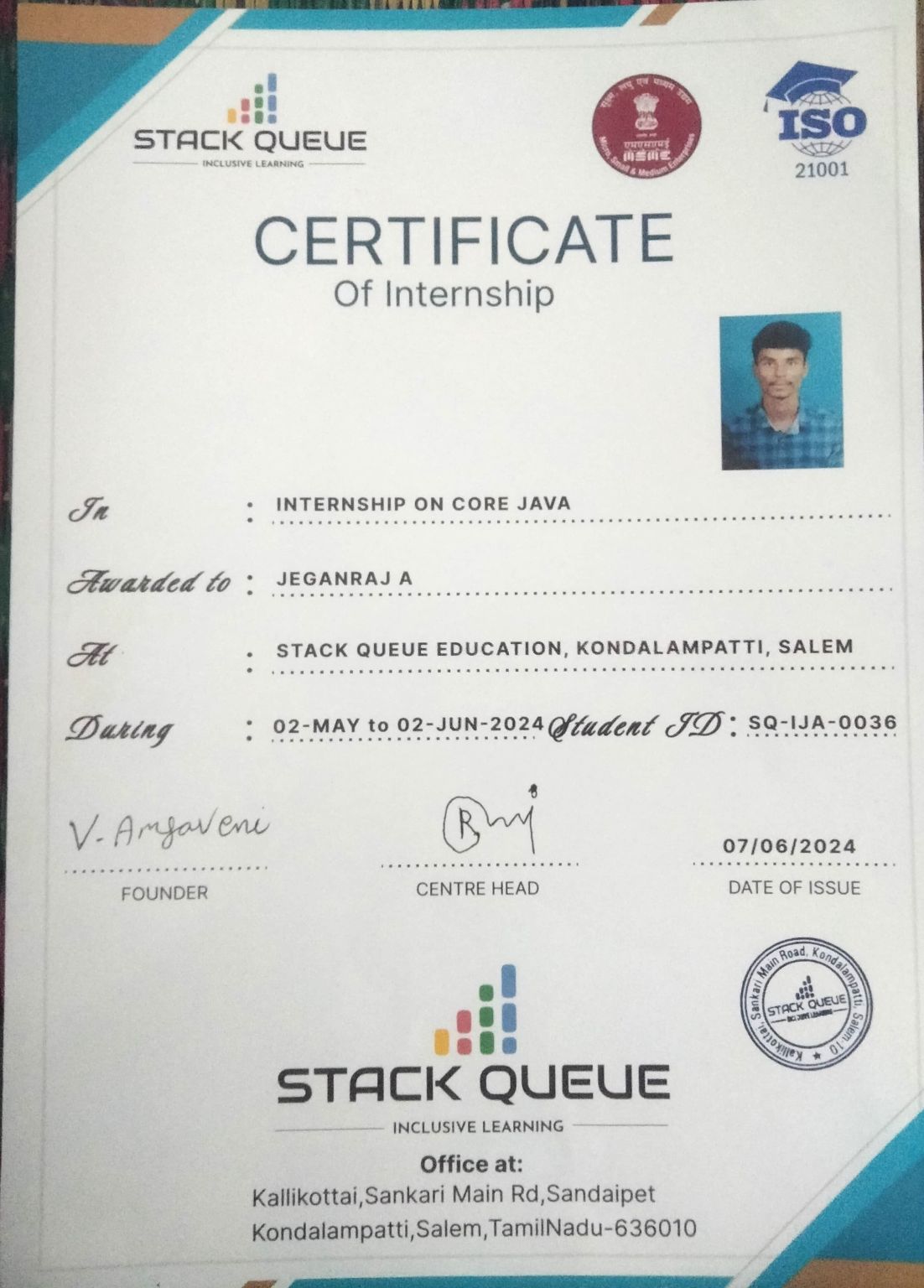 Jeganraj A on LinkedIn: #internship #java #professionaldevelopment # ... Jeganraj A on LinkedIn: #internship #java #professionaldevelopment # ...