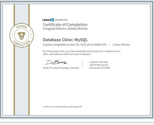 Ankita Shinde on LinkedIn: @MYSQL Ankita Shinde on LinkedIn: @MYSQL
