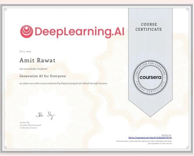 Amit Rawat on LinkedIn: Completed Deep Learning.AI course Amit Rawat on LinkedIn: Completed Deep Learning.AI course