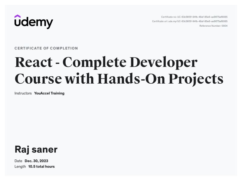 Raj Saner on LinkedIn: #opportunity #reactjs #udemy Raj Saner on LinkedIn: #opportunity #reactjs #udemy