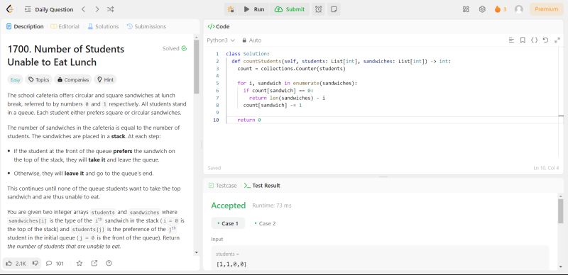 Nandini Agrawal on LinkedIn: #100daysofcode #leetcode #codingjourney # ... Nandini Agrawal on LinkedIn: #100daysofcode #leetcode #codingjourney # ...