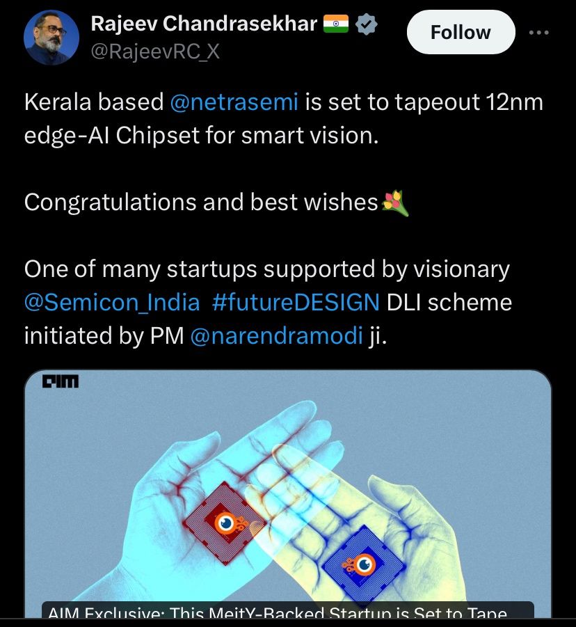M Fasil on LinkedIn: Kerala’s semiconductor startup Netrasemi getting ... M Fasil on LinkedIn: Kerala’s semiconductor startup Netrasemi getting ...