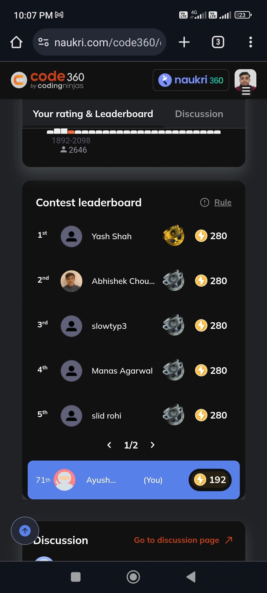 Ayush Chouksey on LinkedIn: #codingninjas #weeklycontest #programming # ... Ayush Chouksey on LinkedIn: #codingninjas #weeklycontest #programming # ...