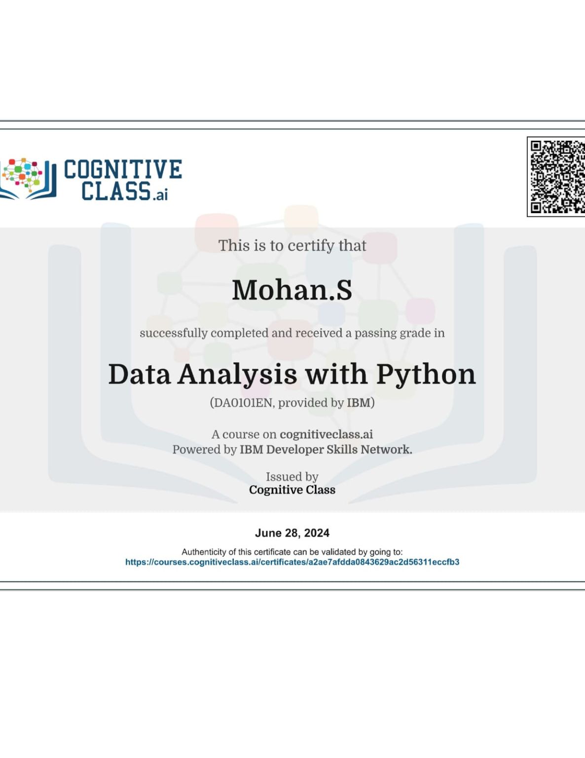 Mohan S on LinkedIn: #dataanalysis #python #ibm #cognitiveclass # ... Mohan S on LinkedIn: #dataanalysis #python #ibm #cognitiveclass # ...