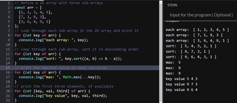 Afshan Khan on LinkedIn: #javascript #array #2darray #js #html #css # ... Afshan Khan on LinkedIn: #javascript #array #2darray #js #html #css # ...