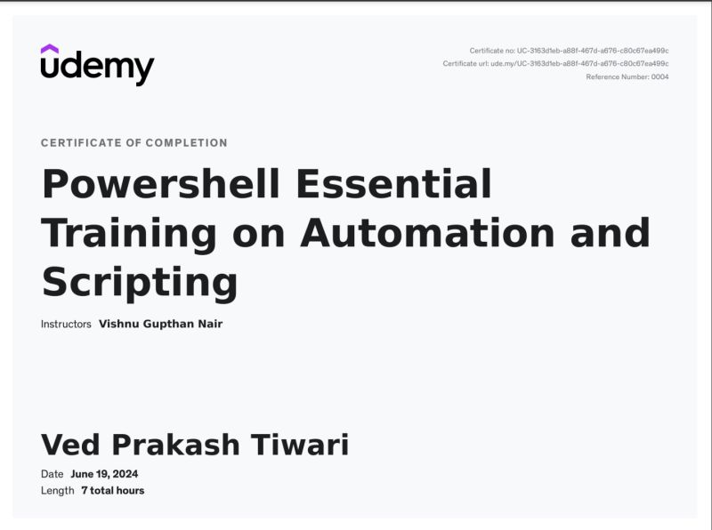 Ved Tripathi on LinkedIn: #powershell #automation #scripting # ... Ved Tripathi on LinkedIn: #powershell #automation #scripting # ...
