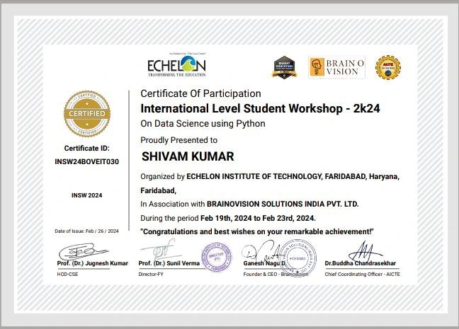 Shivam Kumar on LinkedIn: #datascience #python #continuouslearning Shivam Kumar on LinkedIn: #datascience #python #continuouslearning