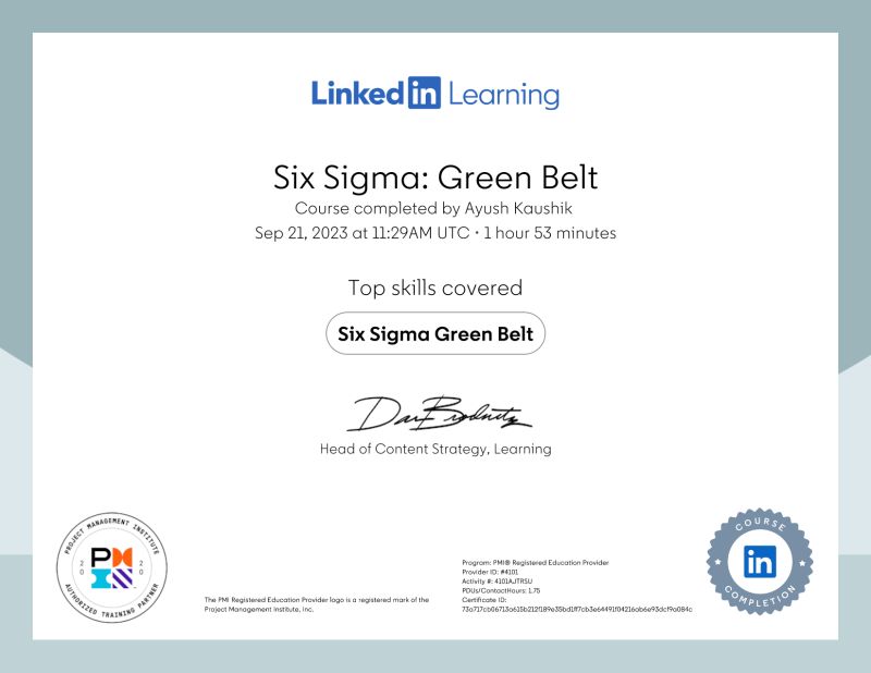 Ayush Kaushik on LinkedIn: Certificate of Completion Ayush Kaushik on LinkedIn: Certificate of Completion