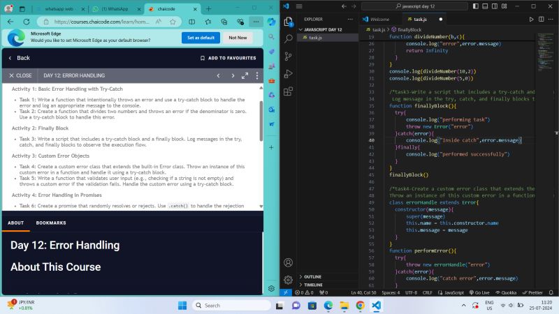 Niharika Kasthuri on LinkedIn: #javascript #coding #error #trycatch ... Niharika Kasthuri on LinkedIn: #javascript #coding #error #trycatch ...