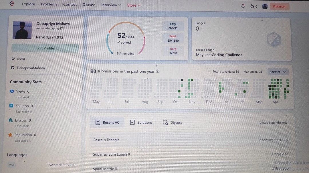Debapriya Mahata on LinkedIn: #leetcode #dsa #learningjourney Debapriya Mahata on LinkedIn: #leetcode #dsa #learningjourney