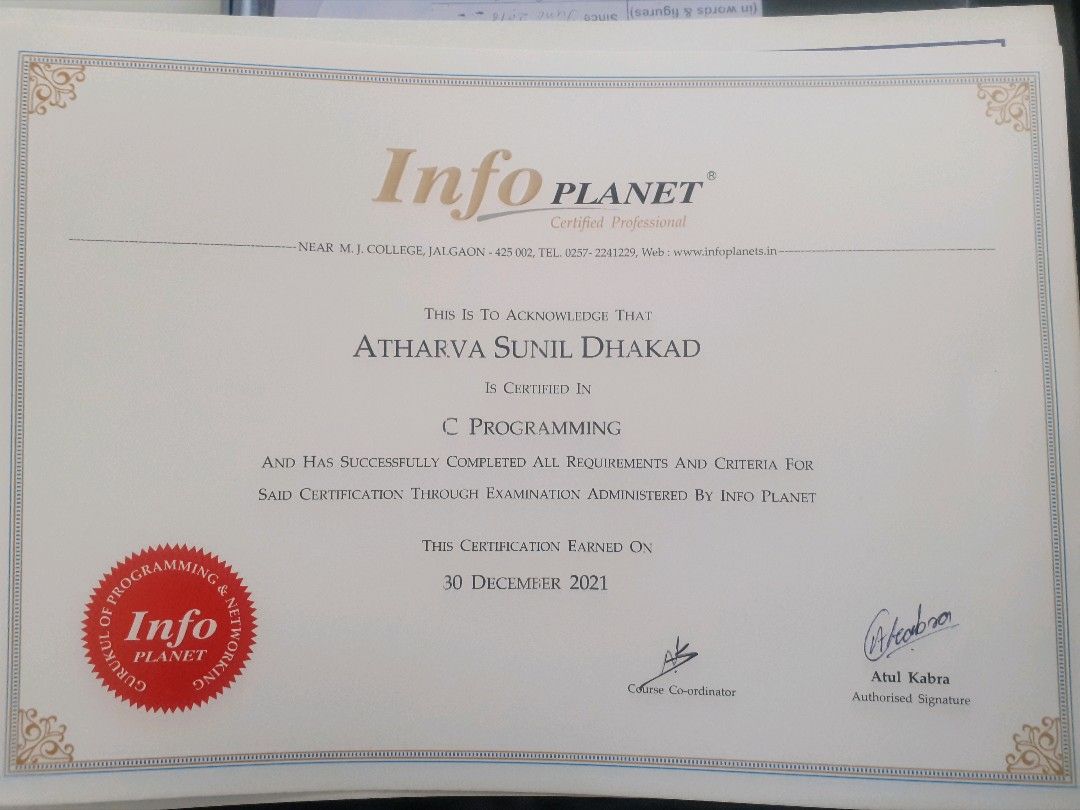 Atharv Dhakad on LinkedIn: #cprogramming Atharv Dhakad on LinkedIn: #cprogramming