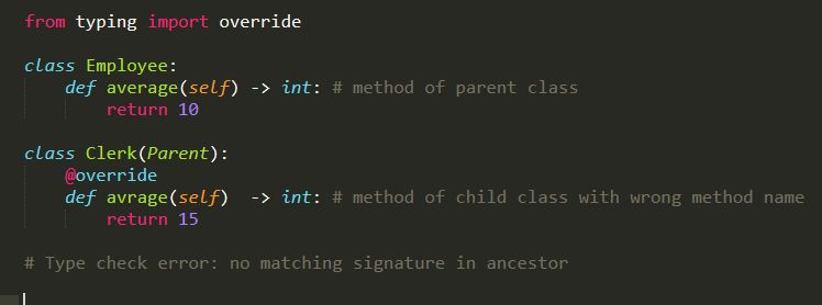 How typing.override() is new in Python 3.12 | Natasha Sen posted on the ... How typing.override() is new in Python 3.12 | Natasha Sen posted on the ...
