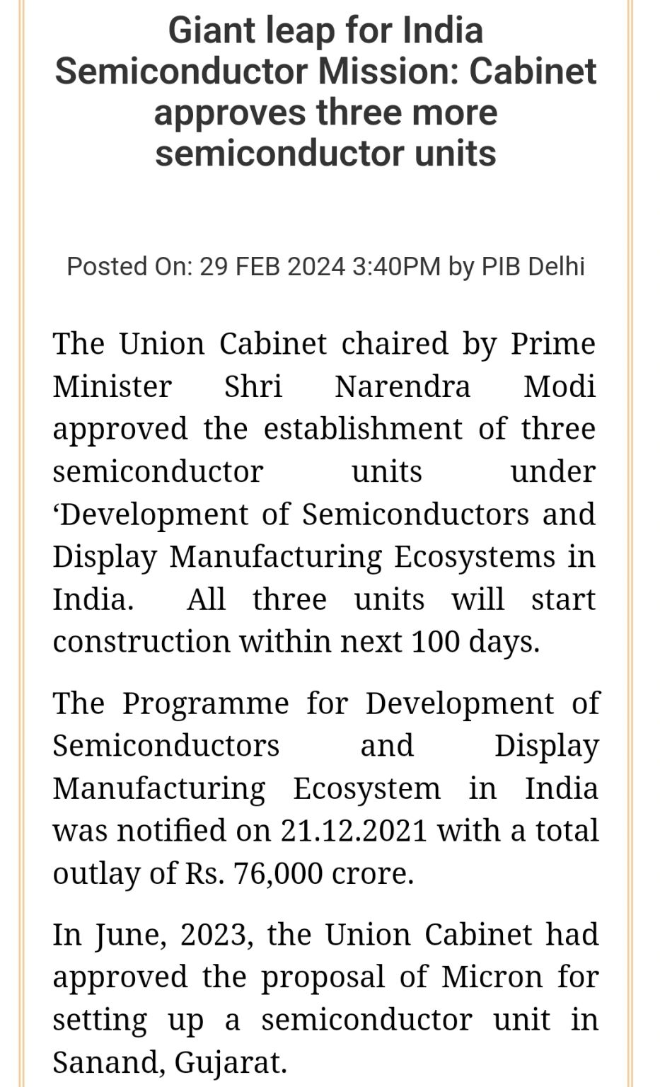 Syed Akbar on LinkedIn: Giant leap for India Semiconductor Mission ... Syed Akbar on LinkedIn: Giant leap for India Semiconductor Mission ...