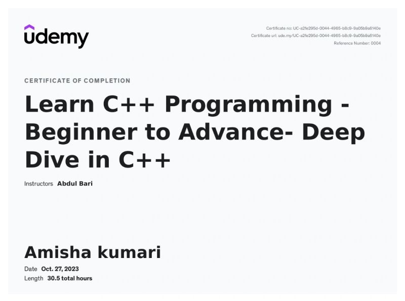 Amisha kumari on LinkedIn: #cplusplus #programming #udemy # ... Amisha kumari on LinkedIn: #cplusplus #programming #udemy # ...