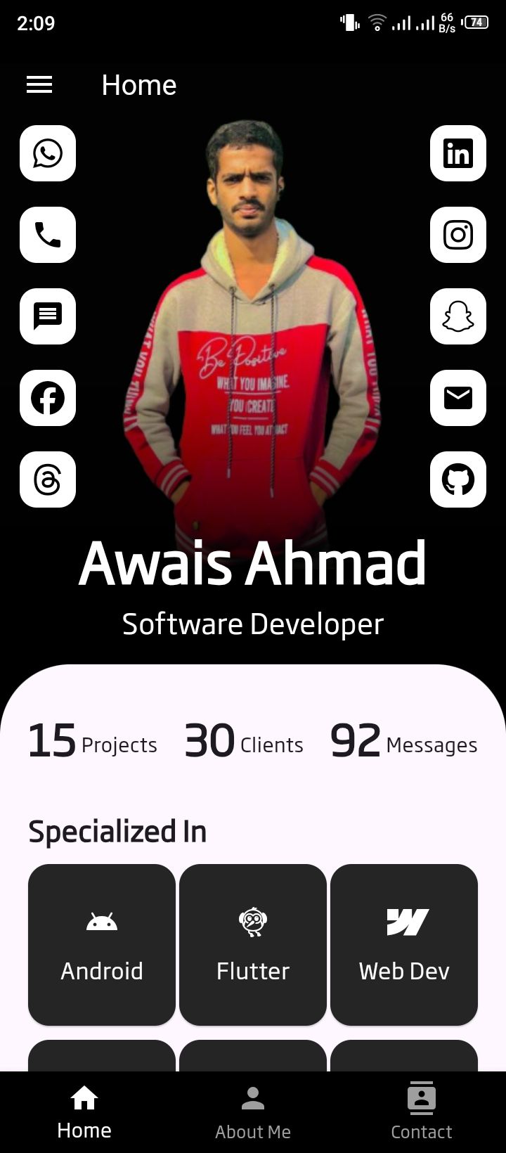 Awais Ahmad on LinkedIn: Portfolio App in Flutter Awais Ahmad on LinkedIn: Portfolio App in Flutter