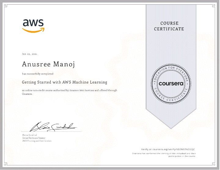 Anusree Manoj on LinkedIn: #machinelearning #amazon #aws Anusree Manoj on LinkedIn: #machinelearning #amazon #aws