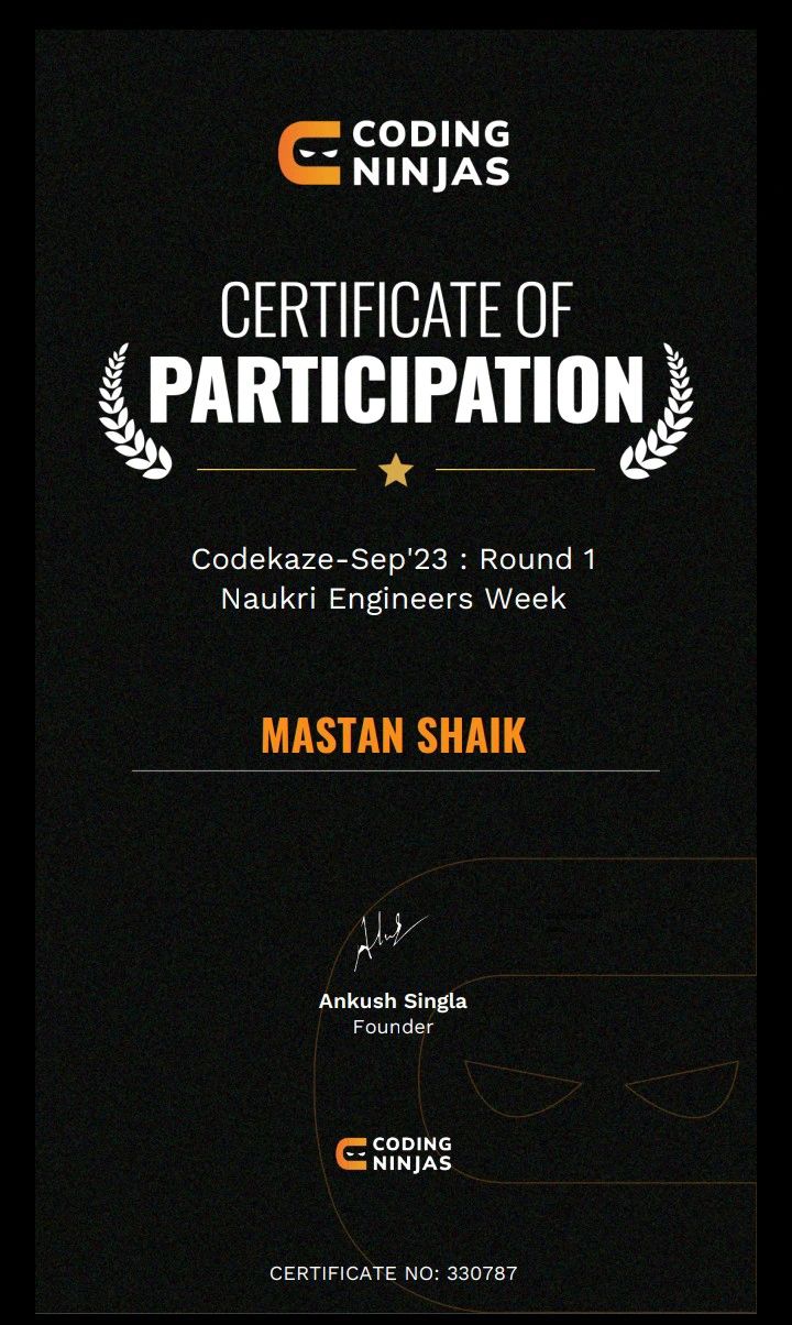 Mastan Shaik on LinkedIn: #codekaze #coding Mastan Shaik on LinkedIn: #codekaze #coding