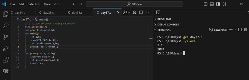 Day 37 of #100DaysOfCode challenge: Recursion in C | Deepanshi Mittal ... Day 37 of #100DaysOfCode challenge: Recursion in C | Deepanshi Mittal ...