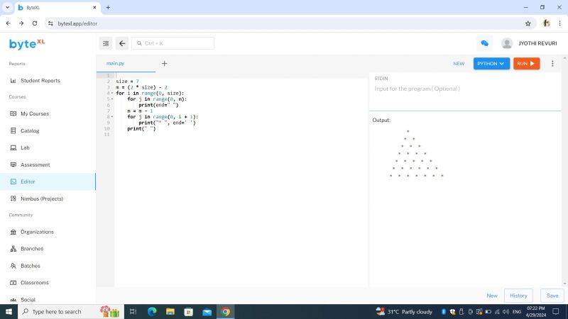 jyothi Revuri on LinkedIn: #pattern #python #qis #bytexl jyothi Revuri on LinkedIn: #pattern #python #qis #bytexl