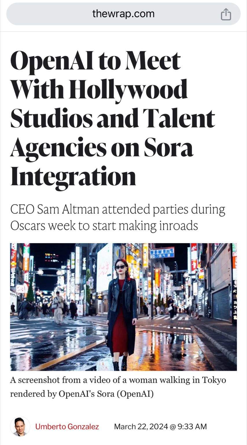 James Timberlake on LinkedIn: OpenAI is courting Hollywood studios ... James Timberlake on LinkedIn: OpenAI is courting Hollywood studios ...
