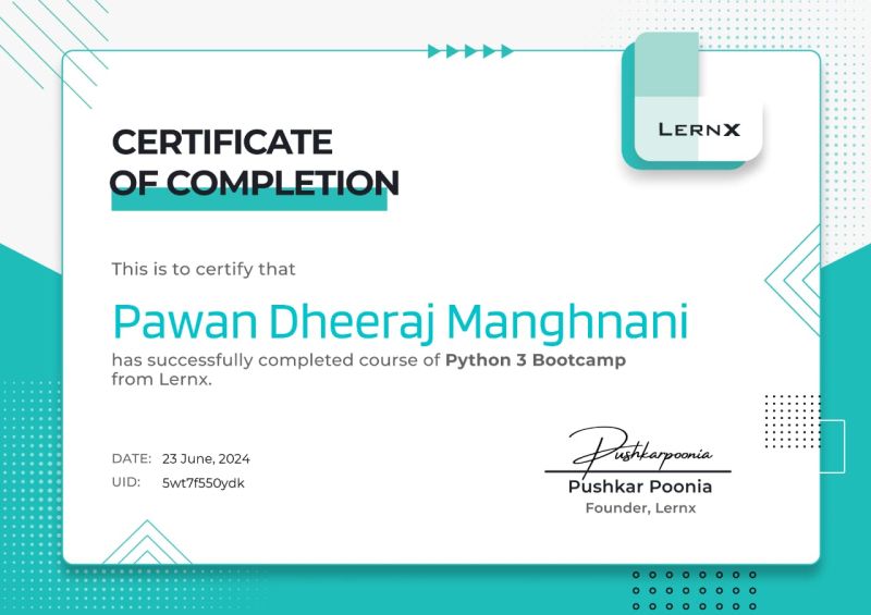 Pawan Manghnani on LinkedIn: #python #bootcamp #techjourney # ... Pawan Manghnani on LinkedIn: #python #bootcamp #techjourney # ...