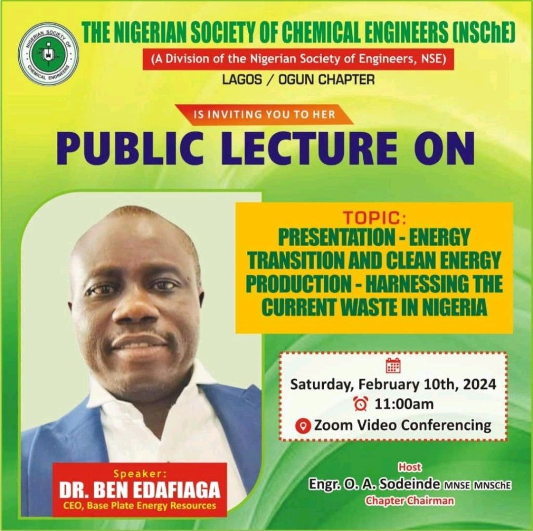 Ben Edafiaga, Ph.D., P.Eng. MBA on LinkedIn: Public Lecture - Energy ... Ben Edafiaga, Ph.D., P.Eng. MBA on LinkedIn: Public Lecture - Energy ...