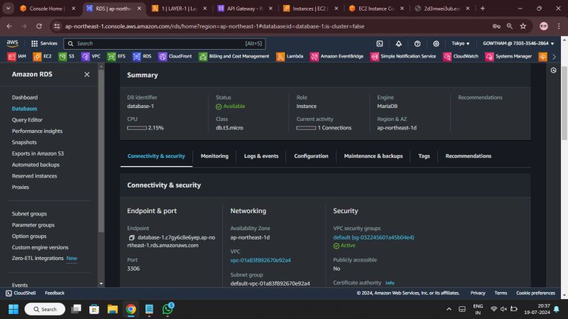 Gowtham S on LinkedIn: #aws #rds #lambda #api #cloudcomputing # ... Gowtham S on LinkedIn: #aws #rds #lambda #api #cloudcomputing # ...