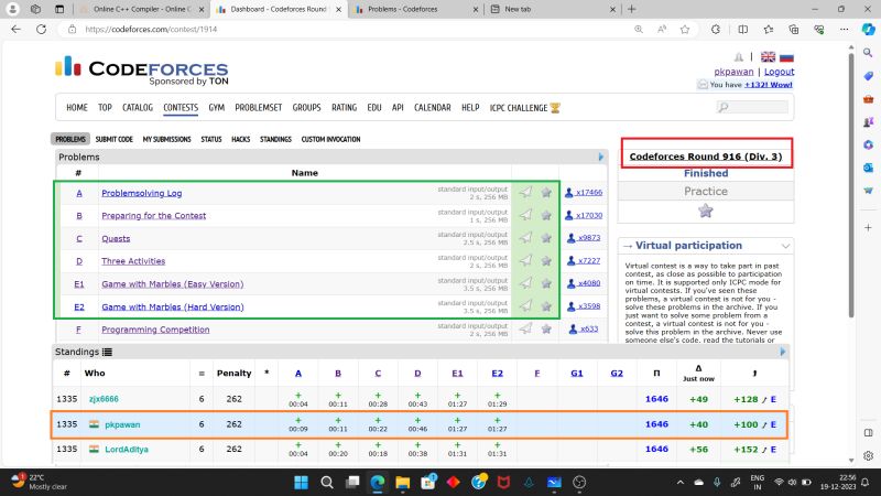 Pawan Kumar Giri on LinkedIn: Just finished CodeForces Round π΅ππ² ππΆπ π― ... Pawan Kumar Giri on LinkedIn: Just finished CodeForces Round π΅ππ² ππΆπ π― ...