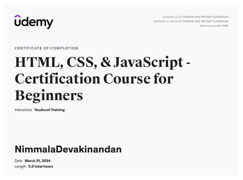 Devaki Nandan Nimmala on LinkedIn: #webdev #html #css #javascript #udemy Devaki Nandan Nimmala on LinkedIn: #webdev #html #css #javascript #udemy