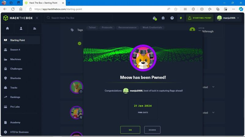 MANJU S Suresh Kumar on LinkedIn: #cybersecurityjourney #hackthebox # ... MANJU S Suresh Kumar on LinkedIn: #cybersecurityjourney #hackthebox # ...