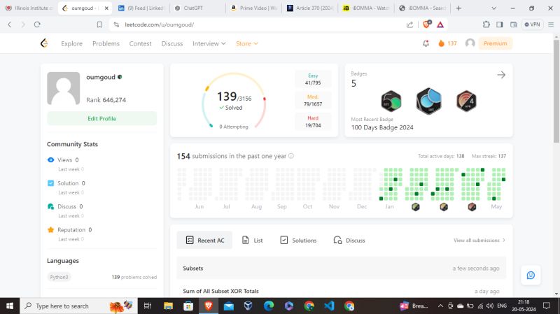 Oum Venkata Narayana Goud Mogadampally on LinkedIn: #365daychallenge # ... Oum Venkata Narayana Goud Mogadampally on LinkedIn: #365daychallenge # ...