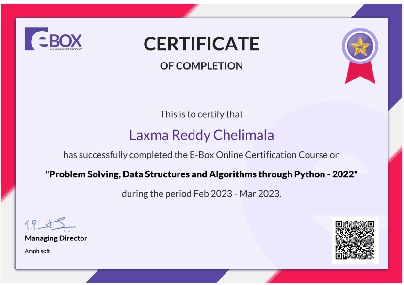 Laxma Reddy chelimala on LinkedIn: #python #ebox #ccbp #ccbpian Laxma Reddy chelimala on LinkedIn: #python #ebox #ccbp #ccbpian